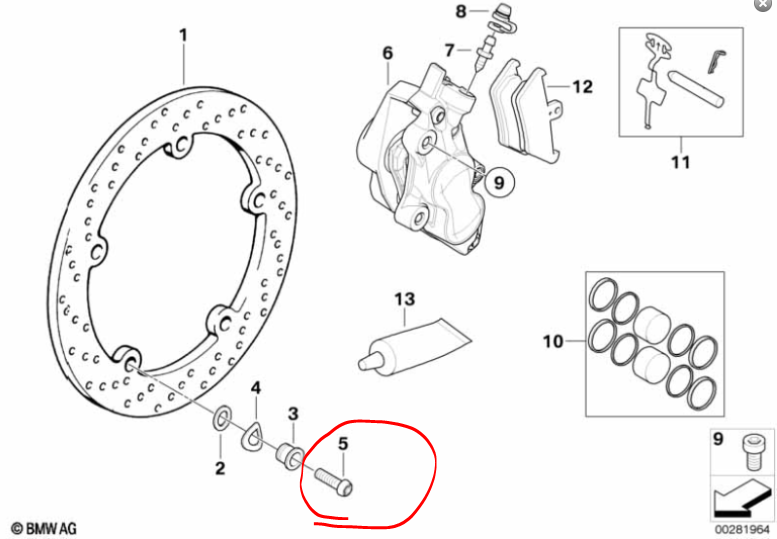 BMW R1100s Boxer Cup Titanium front disc bolt kit Ti rotor mounts | eBay UK