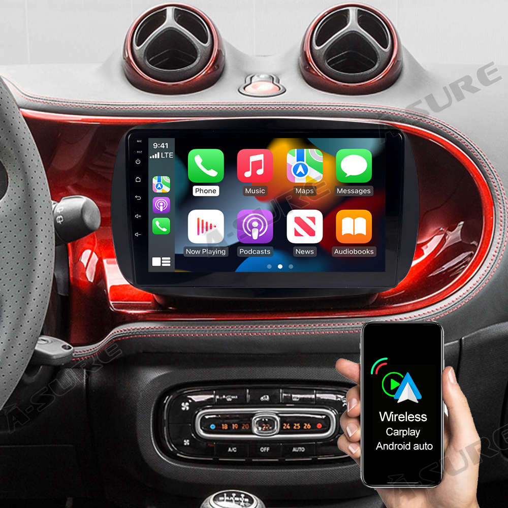 Android 14 Car Stereo Radio for Mercedes Benz Smart Fortwo III Forfour ...