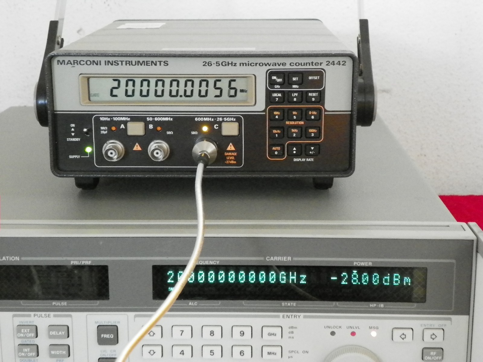 MARCONI INSTRUMENTS 26.5 GHZ MICROWAVE COUNTER 2442 P/N 52442-302X | eBay