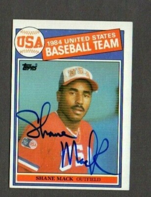 Shane Mack 1985 Topps authentic autographed card Team USA | eBay