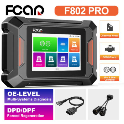 FCAR F802 Heavy Duty Truck Scanner Full System DPF Regen Oil Reset ...