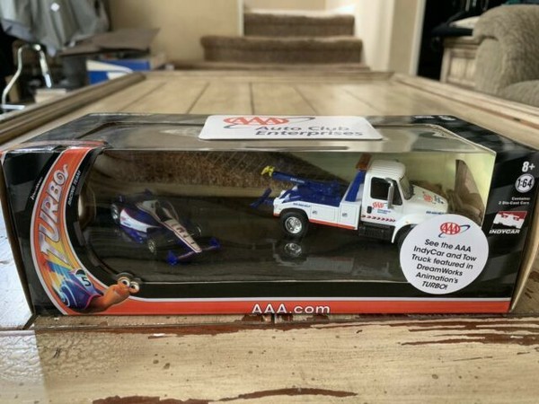 Dream Works Turbo Movie AAA Indy Car & Tow Truck 1 64 Diecast Cars ...