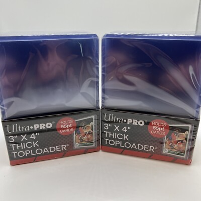 Ultra Pro 3X4 Thick 55pt Toploaders 2 Packs of 25 toploaders per pack ...