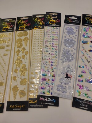 Stampendous Class A Peel Stickers Lot Congratulations Balloons Birthday ...