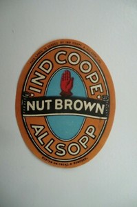LARGE IND COOPE & ALLSOPP BURTON & ROMFORD NUT BROWN ALE BREWERY BOTTLE ...