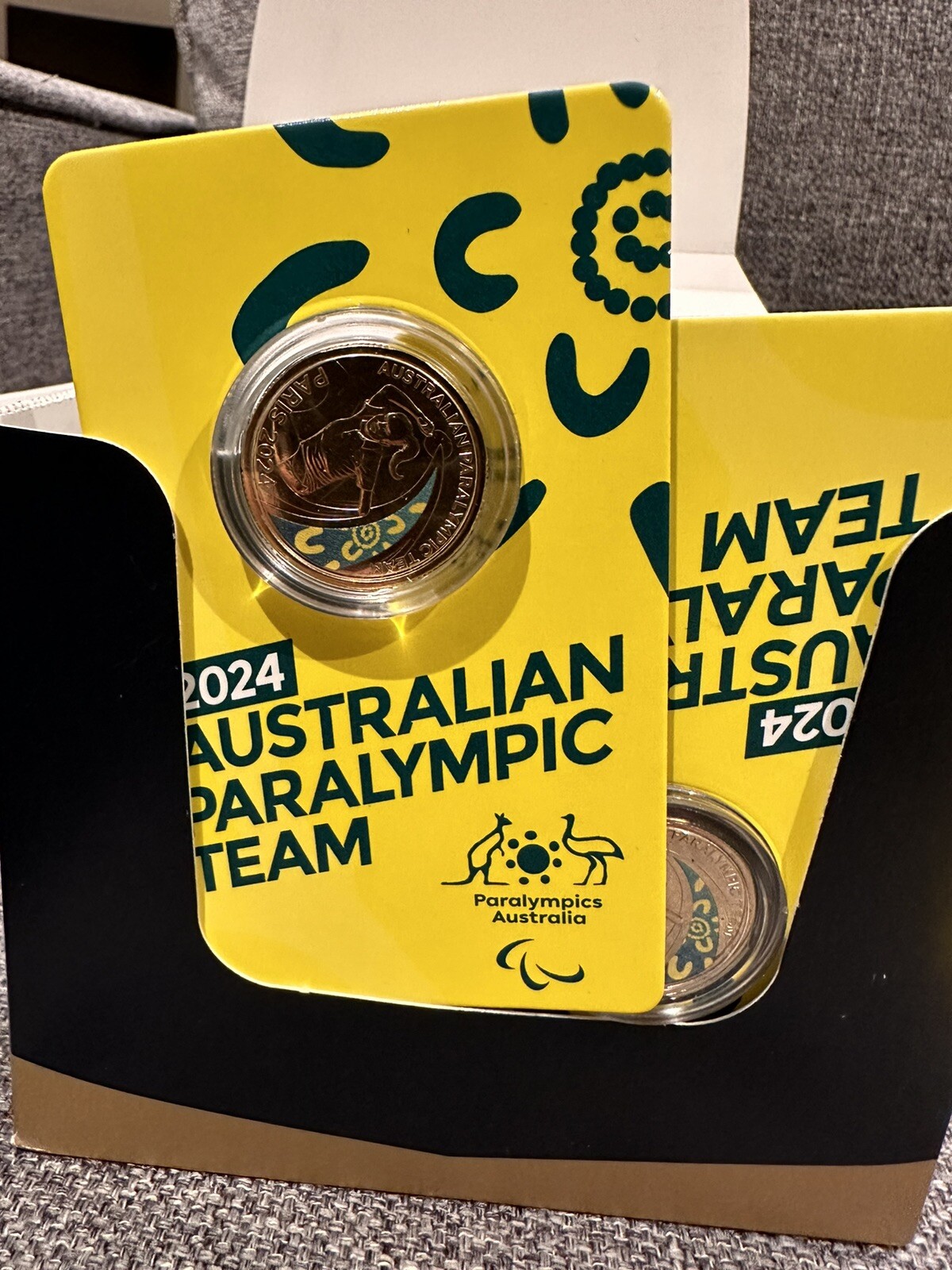 2024 $1 Australian Paralympic Team Coloured Uncirculated Coin Ready To ...