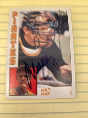 Milt May 1984 Topps autographed baseball card | eBay