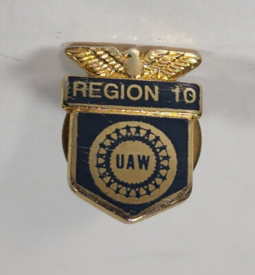 UAW Region 10 Lapel Hat Pin 5/8" Tie Tack United Auto Workers Union WI ...