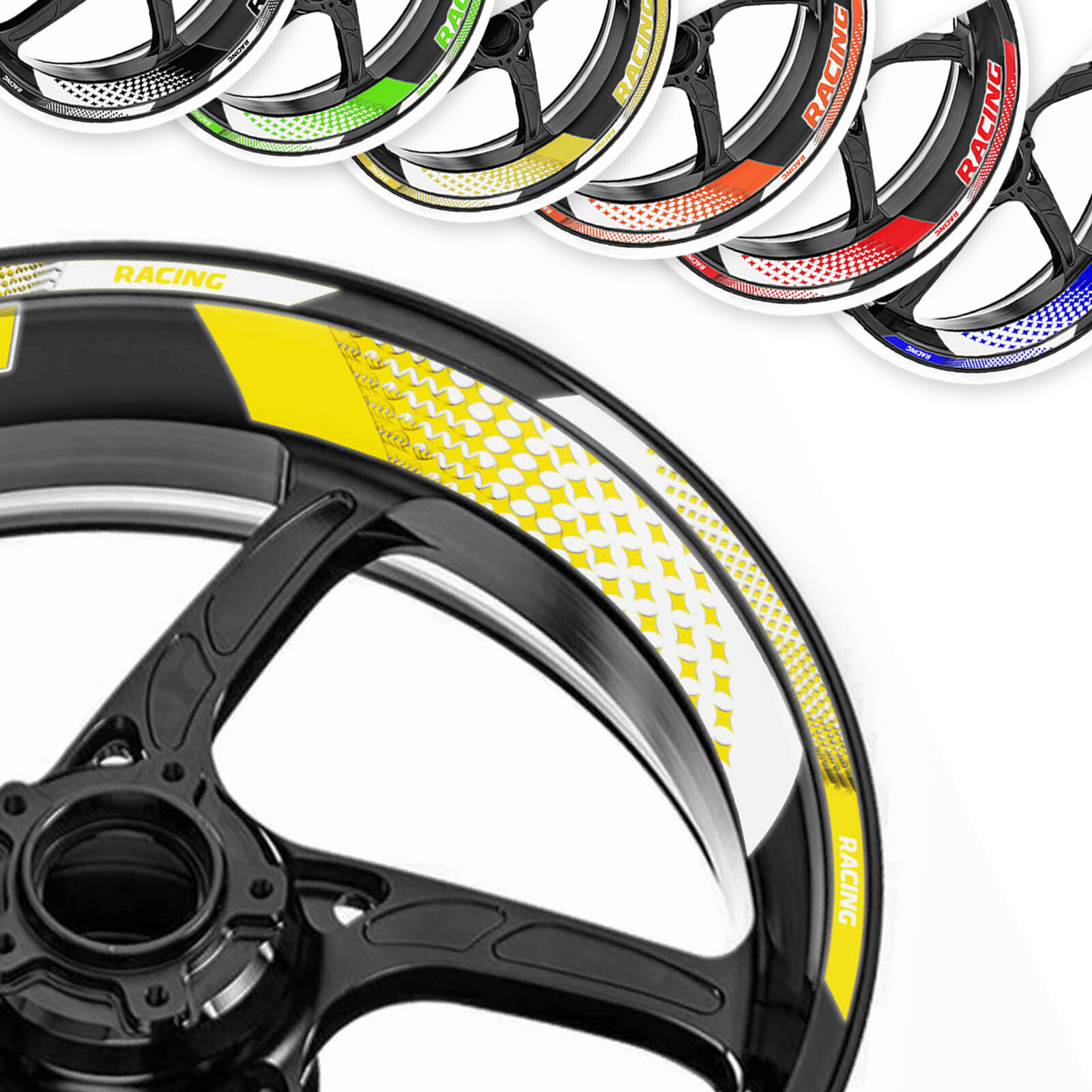 GP07 17 inch Wheel Rim Sticker Racing Star For Honda CBR600 F F2 F3 F4 ...