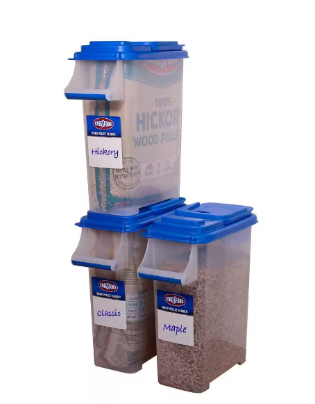 NEW Wood Pellet Dispenser Container 20Lbs EZ Pouring Handy Storage ...