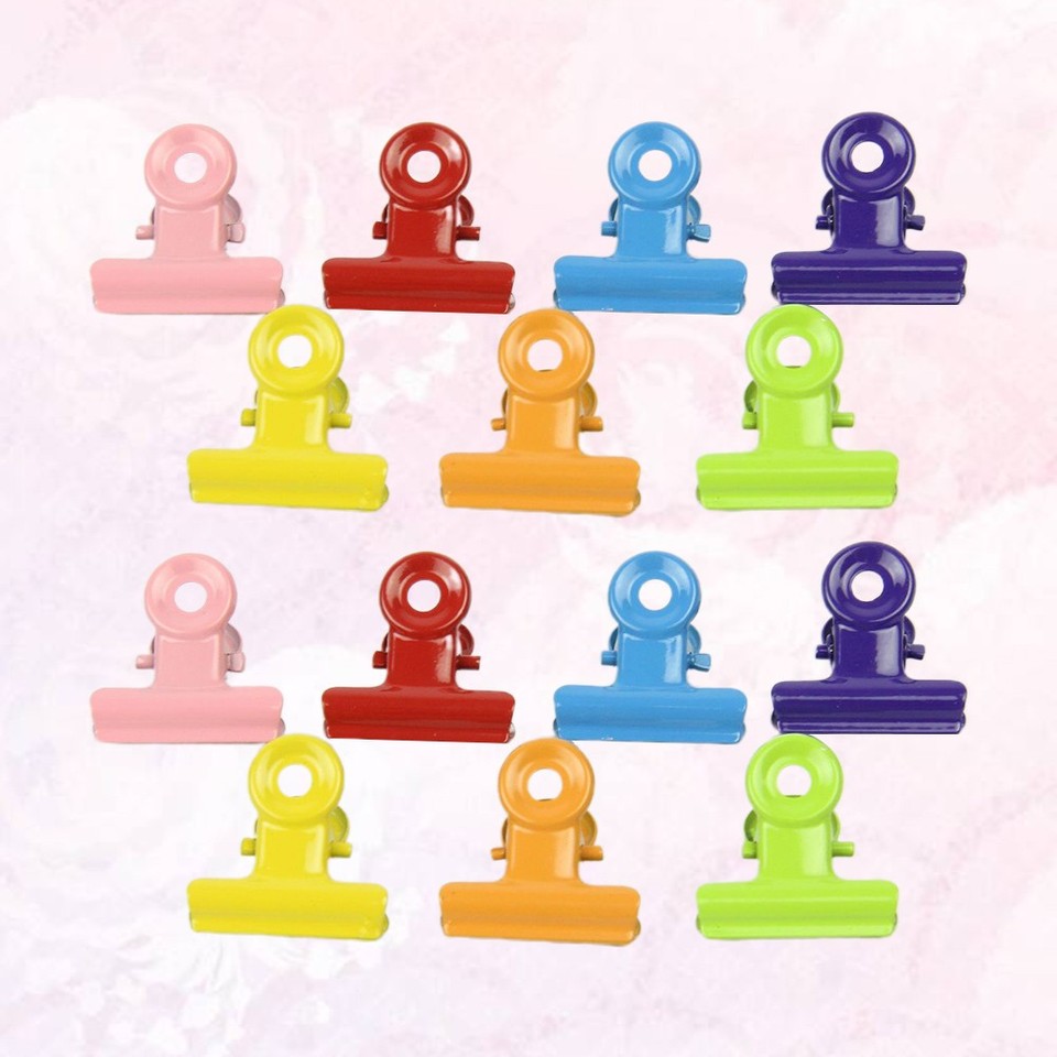 20 Pcs Binder Clip Clips Mini Clamps Document Decorative Paperclips for ...