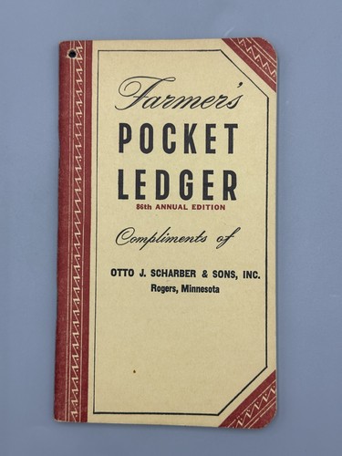 1952 1953 JOHN DEERE Farm Advertising POCKET LEDGER Tractor ROGERS ...