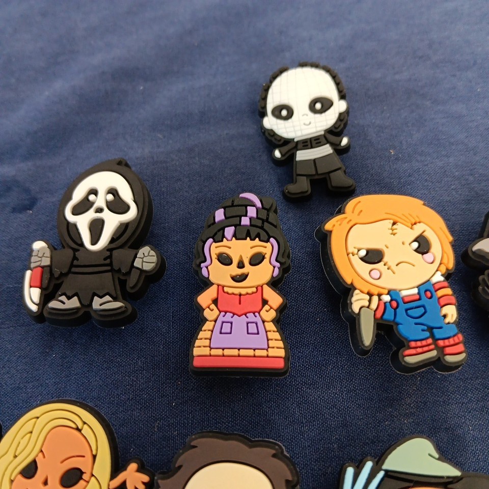 Jibbitz 21 Horror Movie Themed Croc Charms Beetlejuice Freddie Alien ...