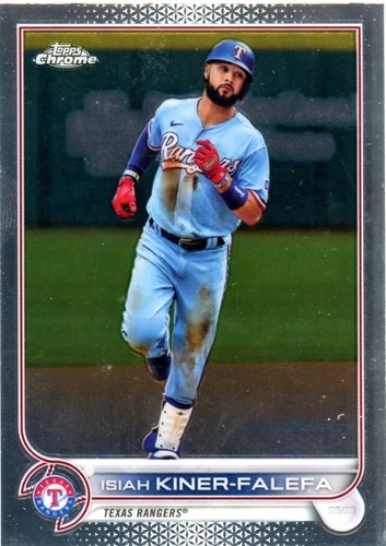 2022 Topps Chrome Isiah Kiner-Falefa Texas Rangers #192 Baseball MLB SS ...
