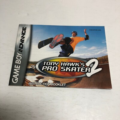 Tony Hawk's Pro Skater 2 Instruction Booklet ONLY! (Game Boy Advance ...