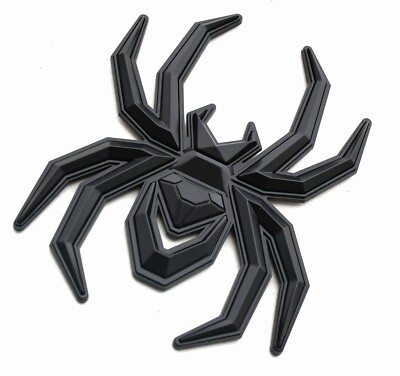1Pcs Matte Black Spider Emblem Car Badge Logo for Truck, SUV Black ...