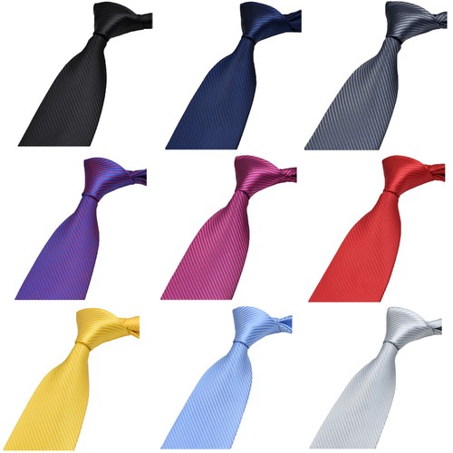Men’s Plain Color Necktie Wedding Party Formal 8CM Wide Neck Ties ...