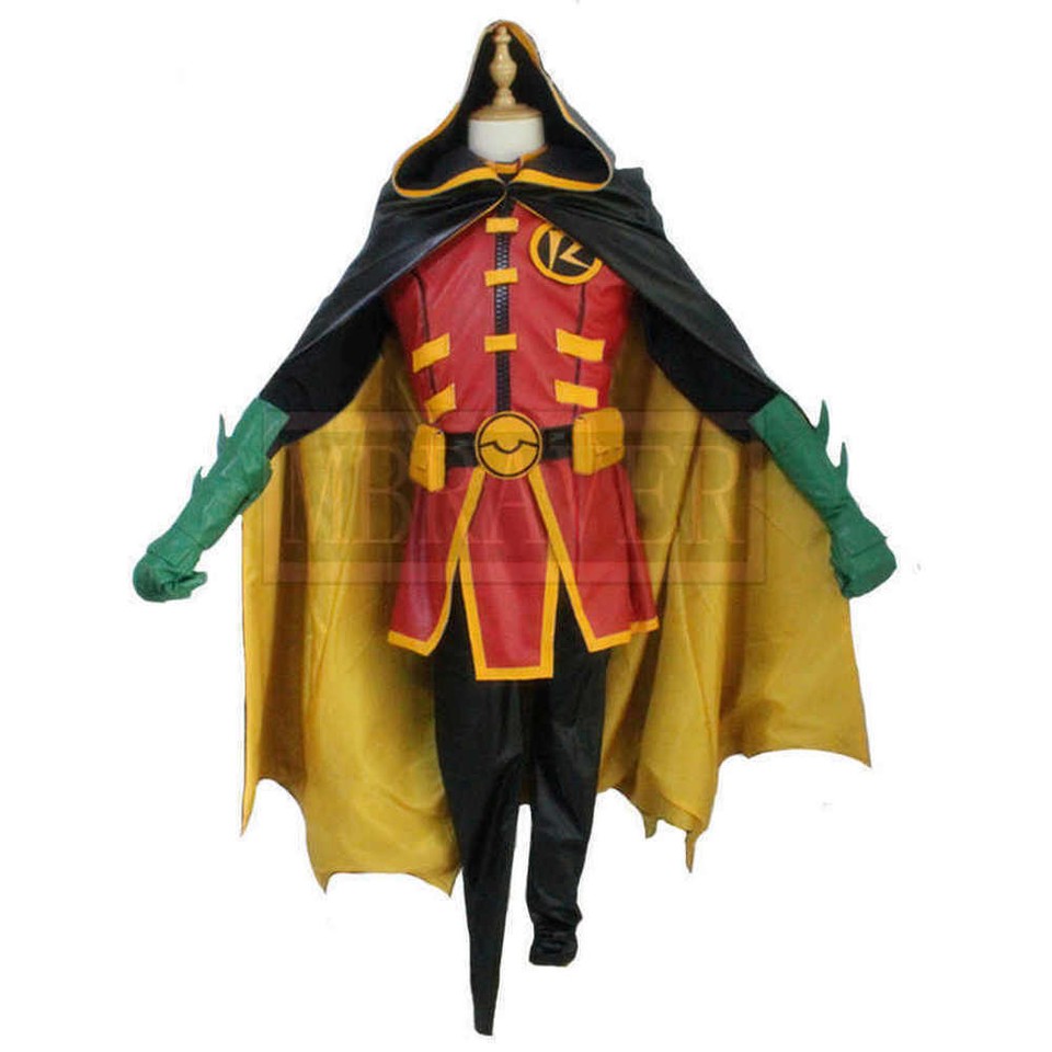 Red Robin Superhero Damian Wayne Cosplay Costume Custom Made | eBay