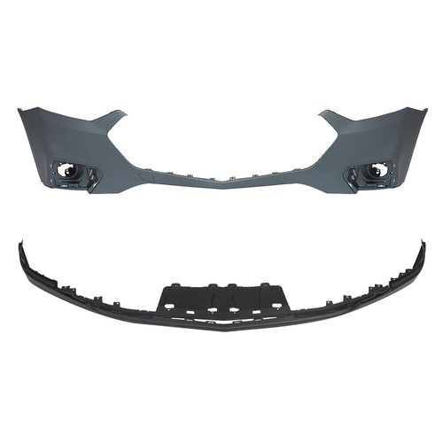 Front Bumper Cover Upper With Lower Fascia Fit For 2018-2021 Chevrolet ...