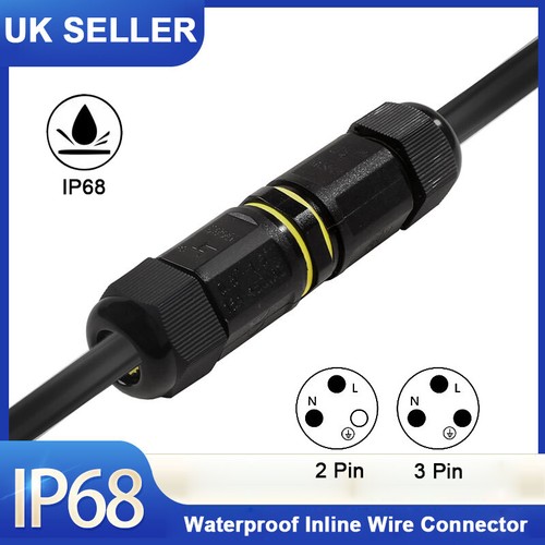 2/3 Pin Outdoor Junction Box IP68 Waterproof Electrical Cable Wire ...