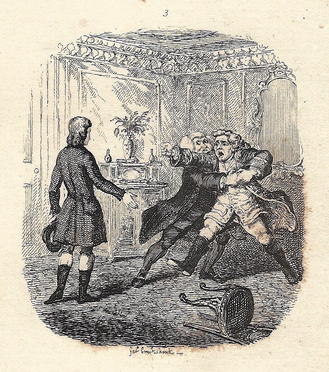 Engraving c1853 Illustration “The Works of Henry Fielding” Cruikshank 6 ...