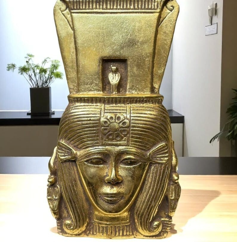 ANCIENT EGYPTIAN ANTIQUITIES RARE HATHOR MASK EGYPTIAN GODDESS OF ...