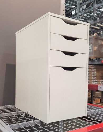 IKEA ALEX Drawer unit/drop file storage, white, 14⅛×27½" NEW 505.081.76 ...