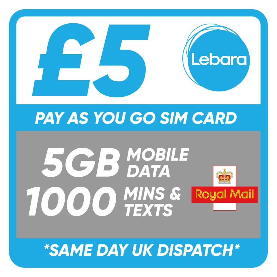 LEBARA PAY AS YOU GO SIM CARD - FITS ALL PHONES | eBay