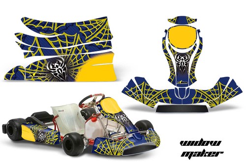 Go Kart Graphic Decals Stickers For KG Freeline Birel Cadet WIDOW Y U ...