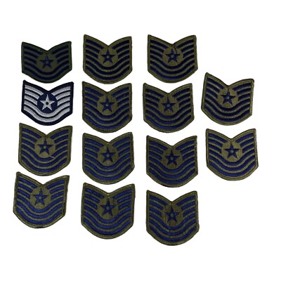 Lot US Military Air Force E-6 And E-7 Rank Patches Lot Of 14 Uniform ...
