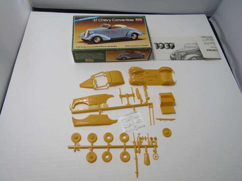 OLD VINTAGE LINBERG 37 CHEVY CONVERTIABLE MODEL CAR KIT COMPLETE | eBay