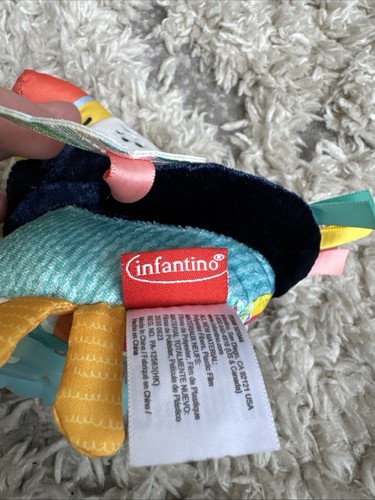 Infantino Blue Parrot Bird Plush Baby Activity Sensory Toy Rattle | eBay