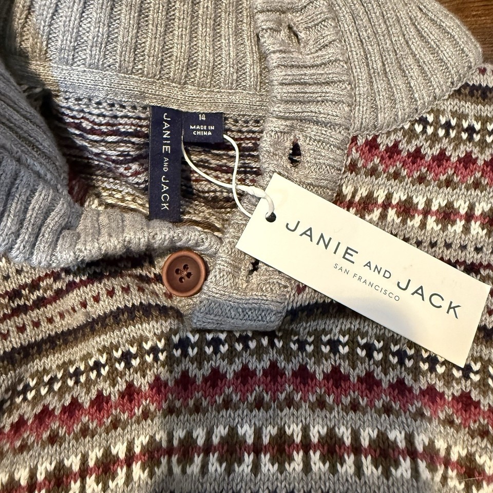 NWT• Boys Janie & Jack Fair Isle Sweater | eBay