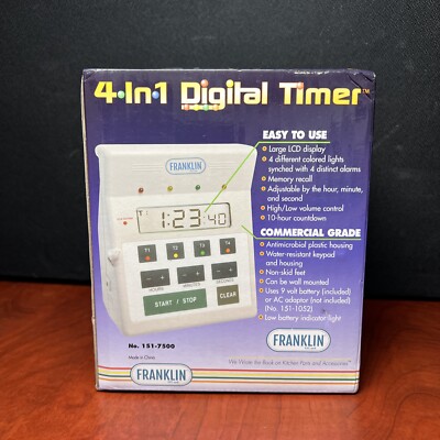 FMP 151-7500 Digital 4 Channel 10 Hour Commercial Kitchen Countdown ...