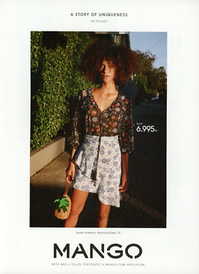 MANGO magazine AD #52 RARE OOP Lauren Anderson rare foreign ad | eBay