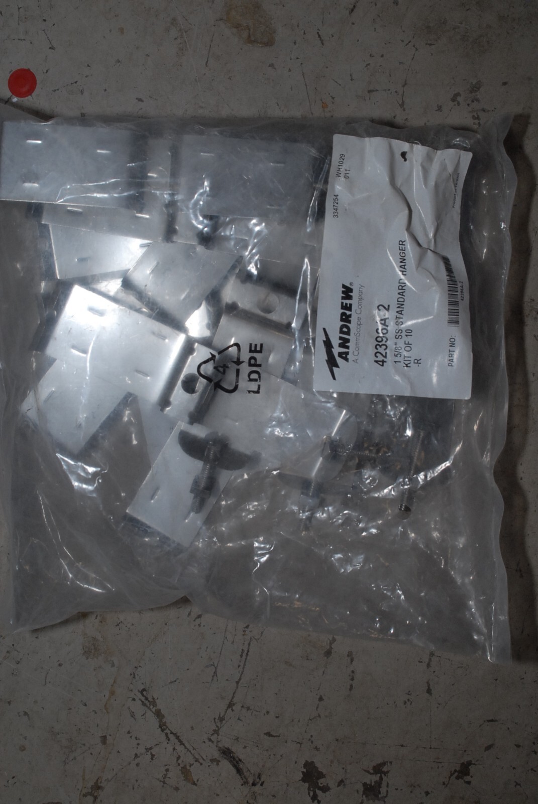 (10-Pk) Commscope Andrew Hanger Kit LDF7-50 Heliax Cable for 1-5/8 ...