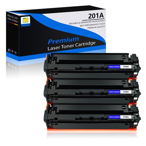 3PK Black CF400A Laser Toner Cartridge With Chip 201A For HP MFP M277dw ...