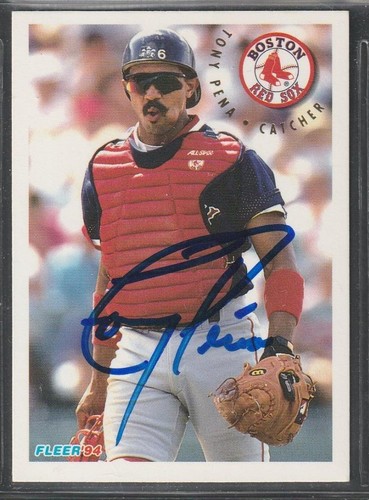 Original Autograph of Tony Pena, Boston Red Sox, 1994 Fleer, #37 | eBay