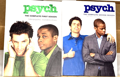 preowned- PSYCH, COMPLETE SEASONS 1&2 (8 DISCS) VERY GOOD CONDITION | eBay
