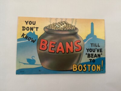 You Don't Know Beans Til You've Bean To Boston 1967 Postcard | eBay