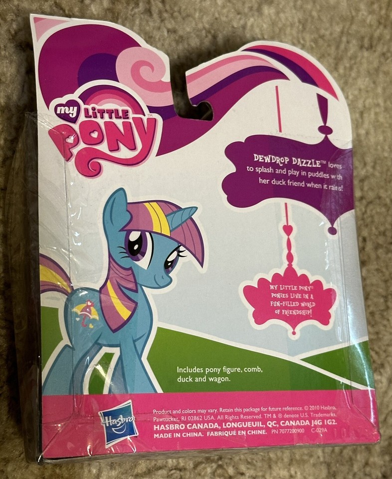 My Little Pony G4 Dewdrop Dazzle Brushable Pony with Pet Duckling and ...