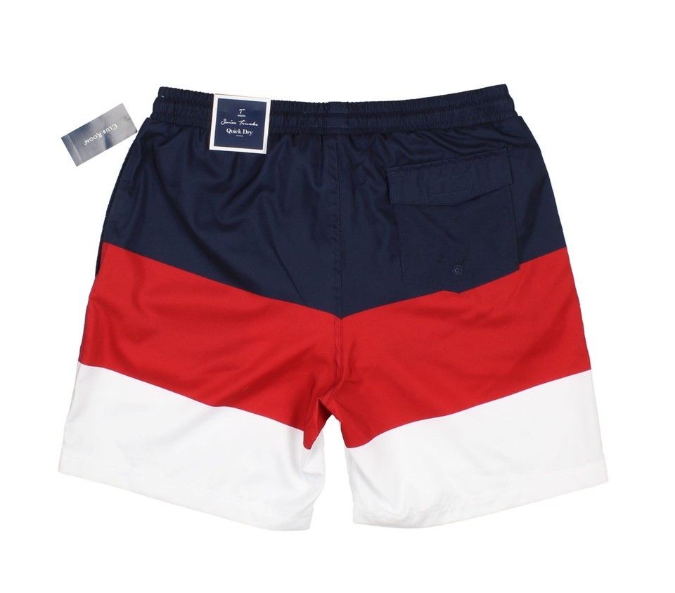 CLUB ROOM Quick Dry Performance 7" Swim Trunks sz Large / Blue Shorts ...