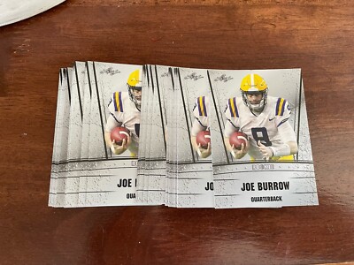 (25) 2020 Leaf Draft Silver Joe Burrow Rookie Card #RS-04 LSU Bengals ...