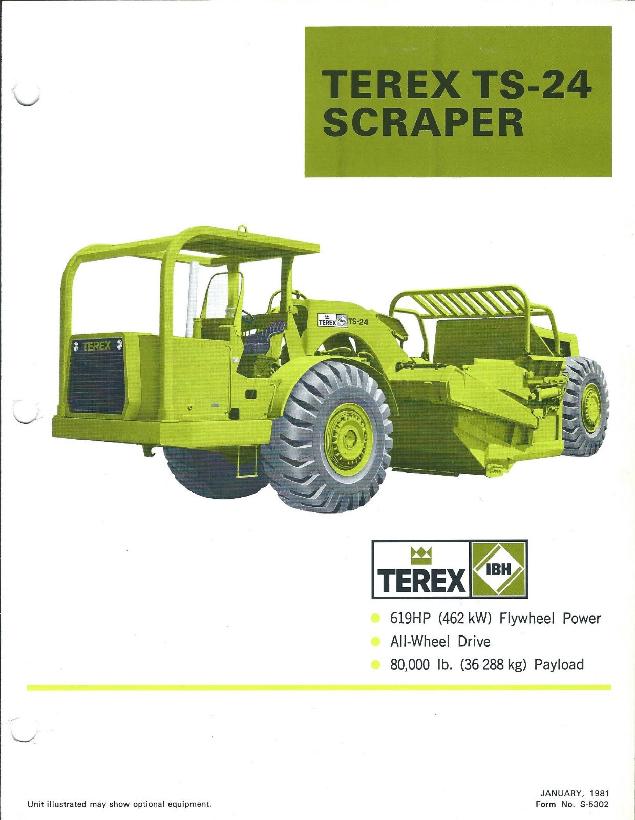 Equipment Brochure - Terex - TS-24 - Scraper - 1981 (E3884) | eBay
