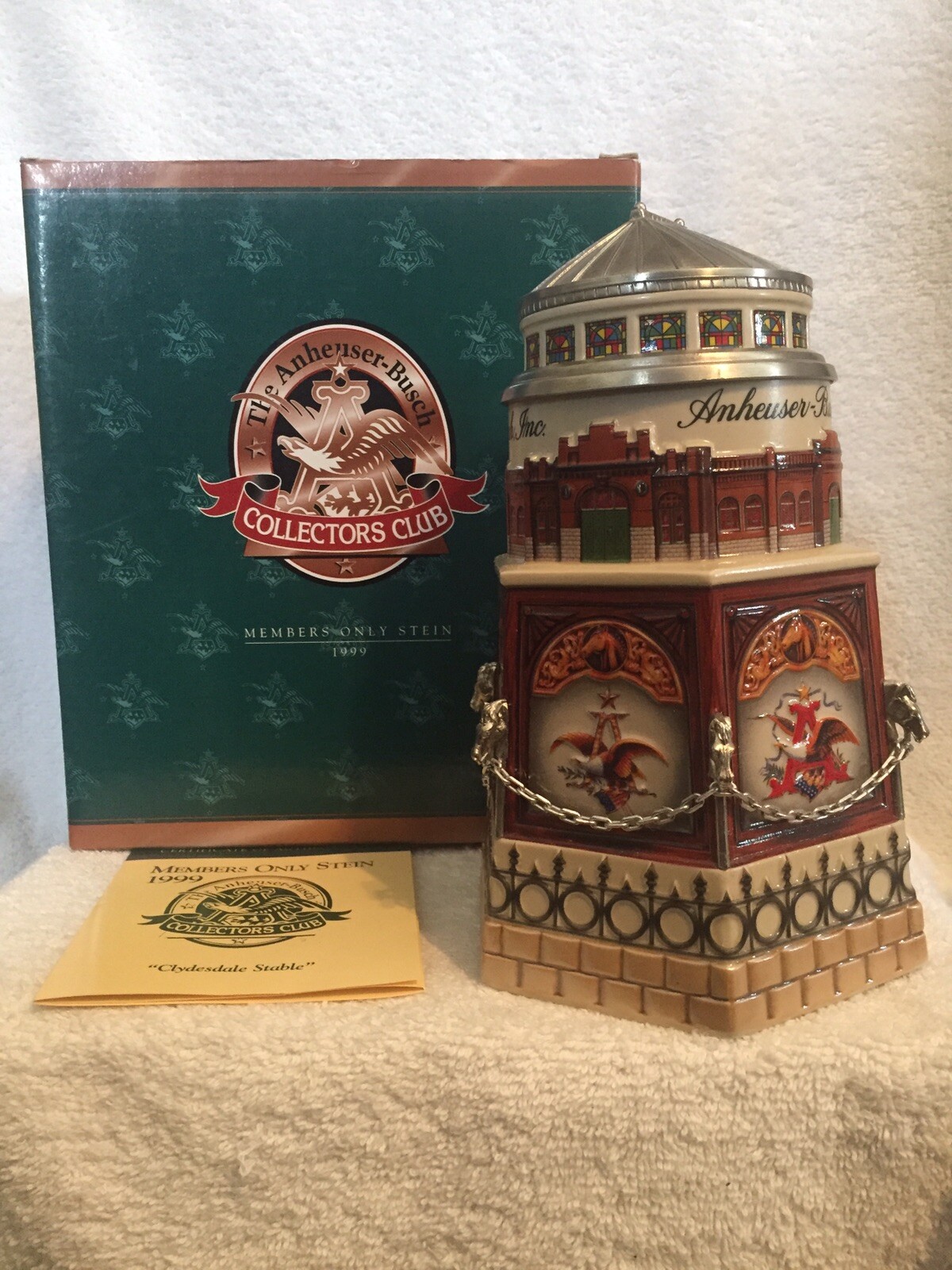 Anheuser Busch Members Only 1999 “Clydesdale Stable” Stein CB11 | eBay