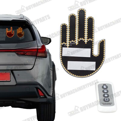 Funny Car Finger Light with Remote, Road Rage Signs Middle Finger ...