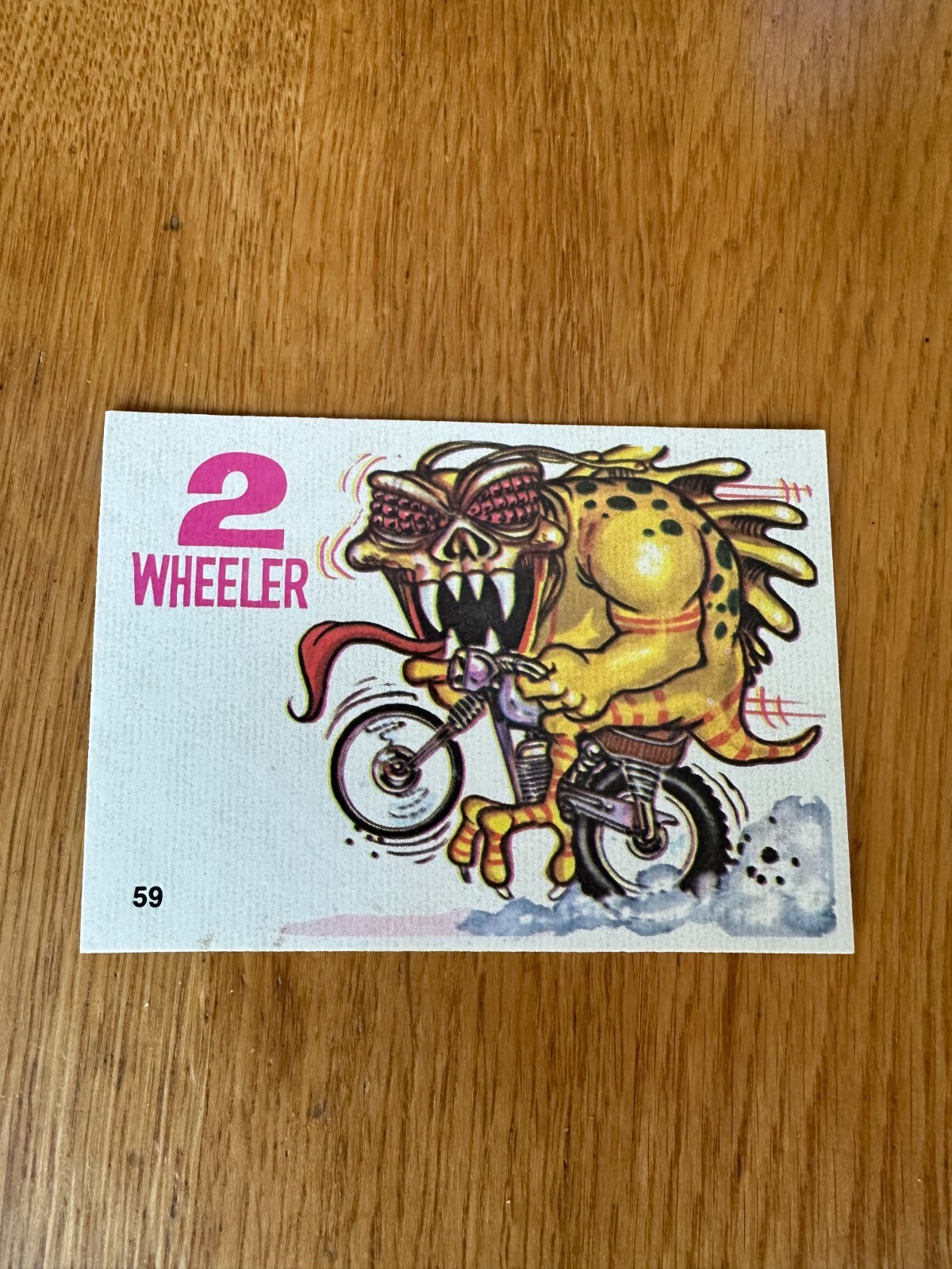 1972 SILLY CYCLES sticker card #59 Donruss (Odd Rods related) 2 Wheeler ...