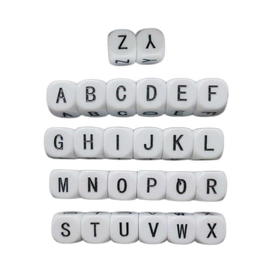 26x Engraved Acrylic Letter Six Sided Standard Game Rolling s for Party ...