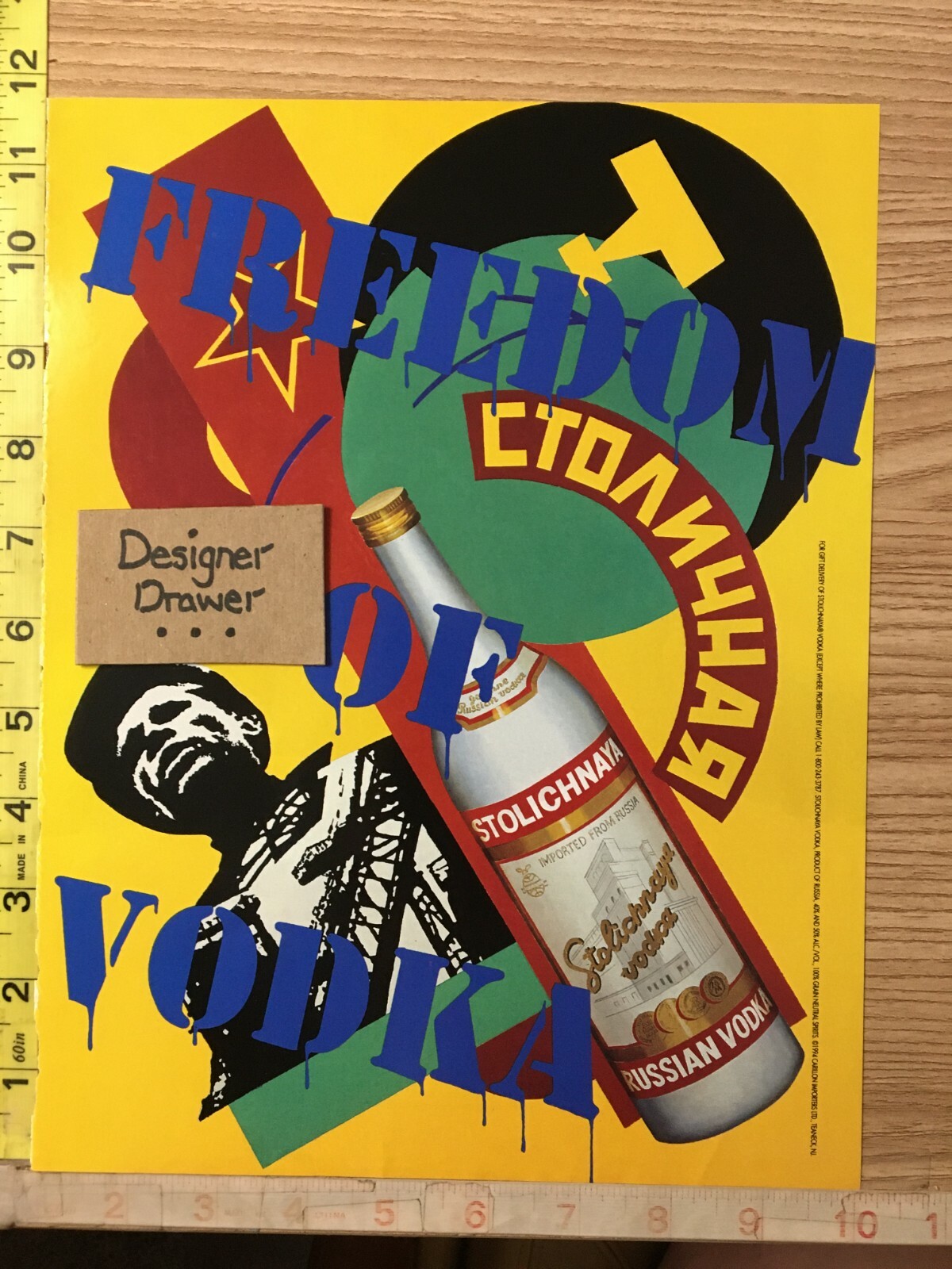 Stolichnaya Vodka 1995 Vintage Freedom of Vodka Print Ad Advertisement ...
