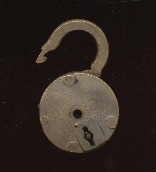 B32 - VINTAGE BRASS 1882 AMES SWORD CO CHICOPEE MASS RAILROAD LOCK | eBay